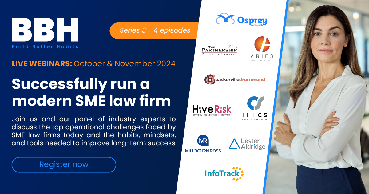 Build better habits returns for third series – Webinars by Osprey Approach - Legal Support Network